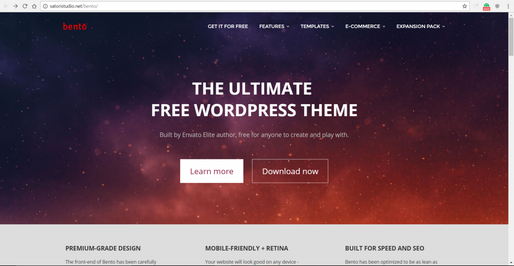 Bento - A Free Full Featured WordPress Theme | sdatic.com